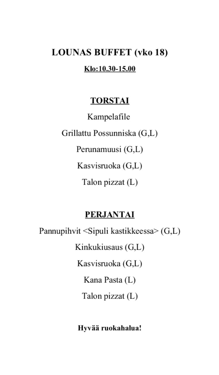 lounas 18 – Helin Ravintola